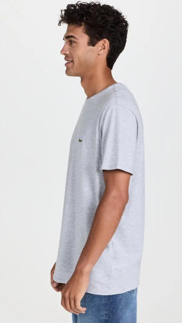 Lacoste Crew Neck Pima Cotton Jersey T-shirt - Grey Chine