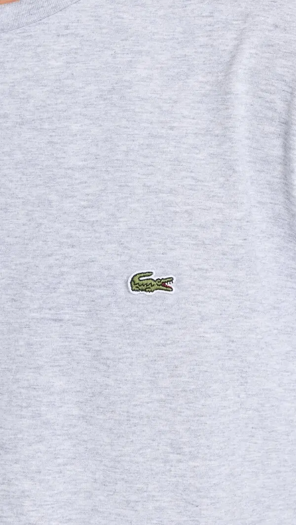 Lacoste Crew Neck Pima Cotton Jersey T-shirt - Grey Chine