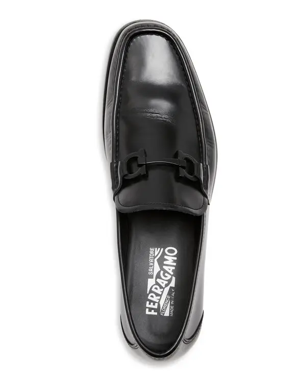 FERRAGAMO Grandioso 2 Double Gancini Leather Loafers