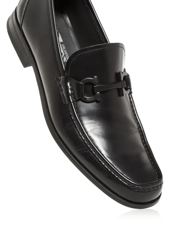 FERRAGAMO Grandioso 2 Double Gancini Leather Loafers