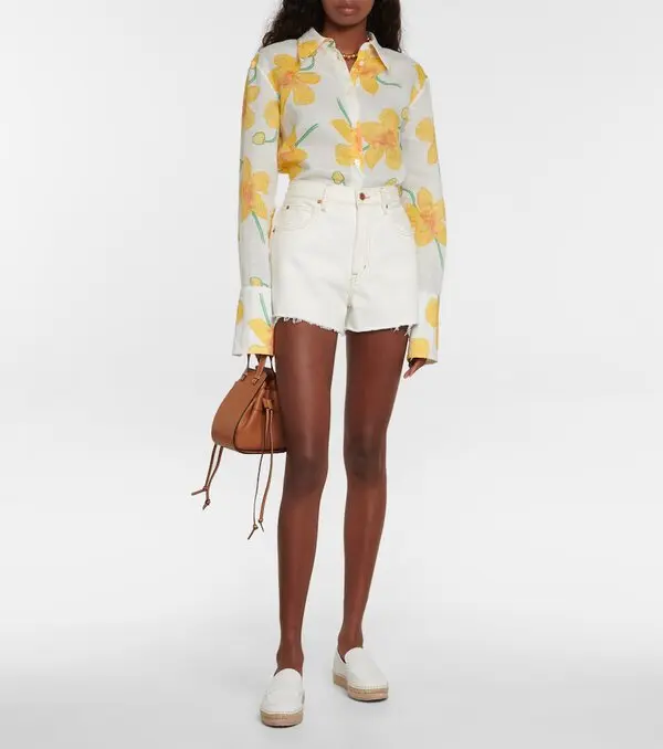 GIANVITO ROSSI Lido Leather Espadrille Loafers - White