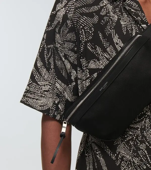 Saint Laurent Leather Trimmed Belt Bag