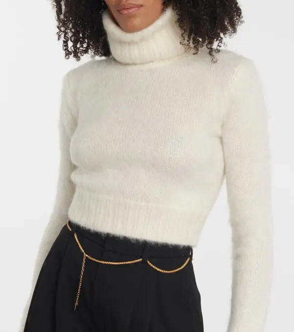 Saint Laurent Mohair-blend Turtleneck Sweater