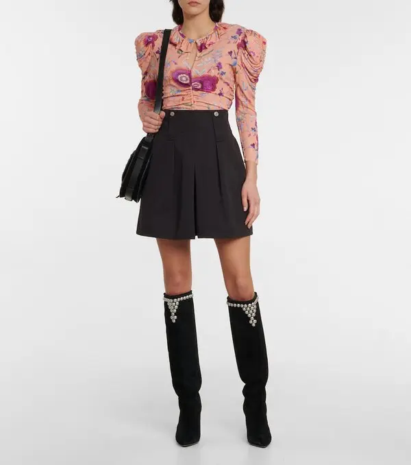 Isabel Marant Étoile Jen Floral Velvet Top