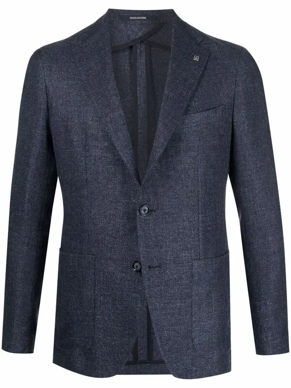 Tagliatore Single-breasted Wool-linen Blazer