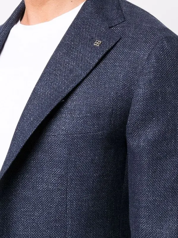 Tagliatore Single-breasted Wool-linen Blazer