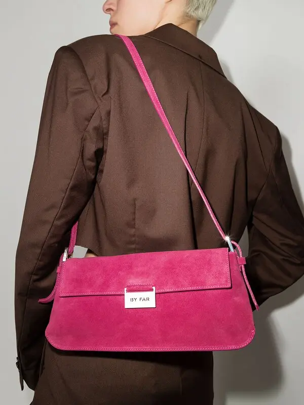 By Far Matilda Suede Shoulder Bag