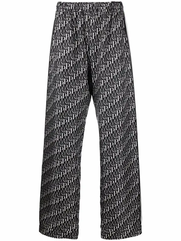 Philipp Plein All-over Logo Print Straight Leg Trousers