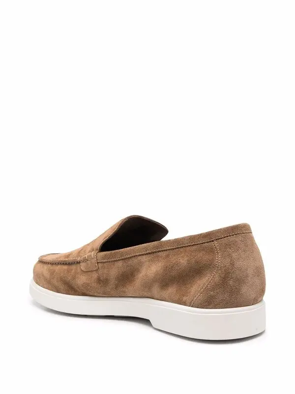MOORER Suede Loafers - Brown