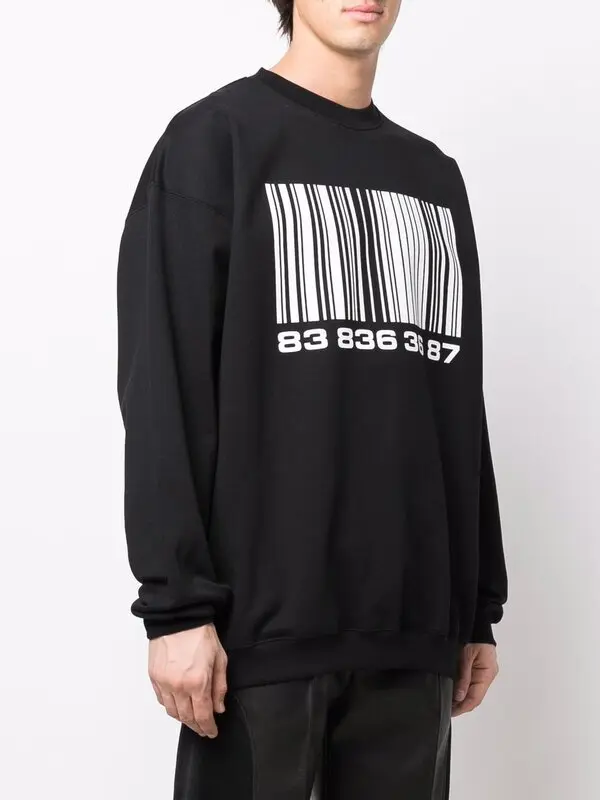 VTMNTS Bar-code Print Sweatshirt