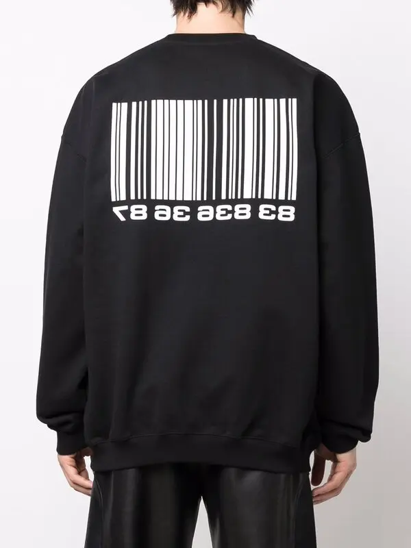 VTMNTS Bar-code Print Sweatshirt