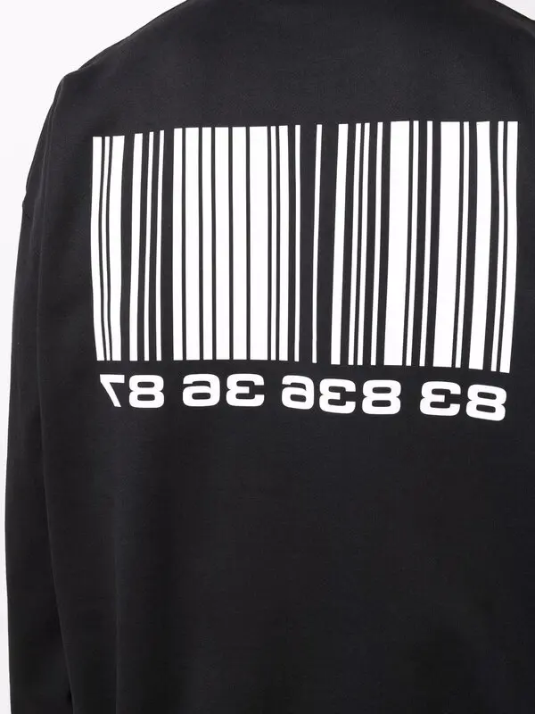 VTMNTS Bar-code Print Sweatshirt