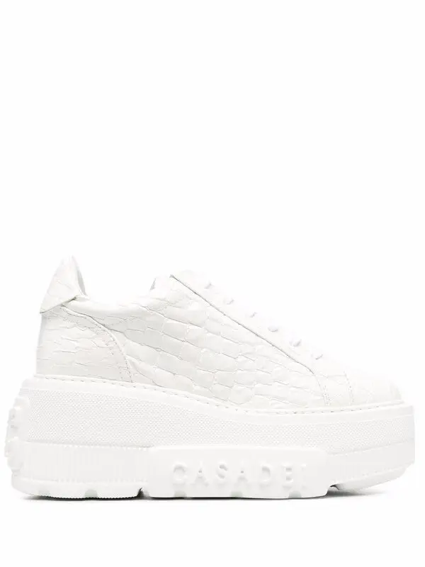 Casadei Nexus Lacroc Platform Sneakers - White