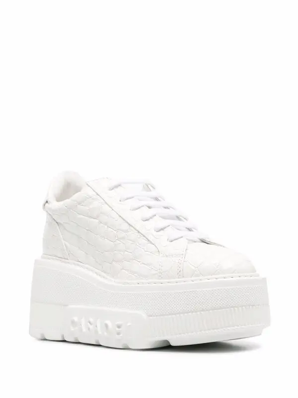 Casadei Nexus Lacroc Platform Sneakers - White