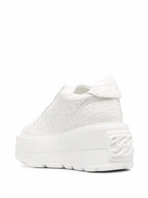 Casadei Nexus Lacroc Platform Sneakers - White