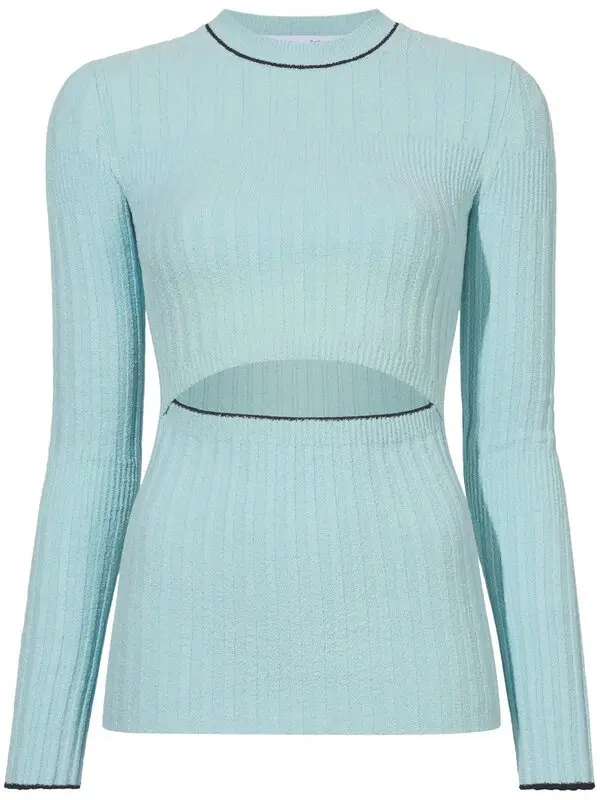 Proenza Schouler White Label Cut-out Bouclé Knit Top