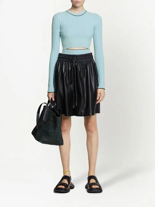 Proenza Schouler White Label Cut-out Bouclé Knit Top