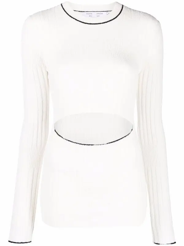 Proenza Schouler White Label Contrast-trim Bouclé Cardigan - Neutrals