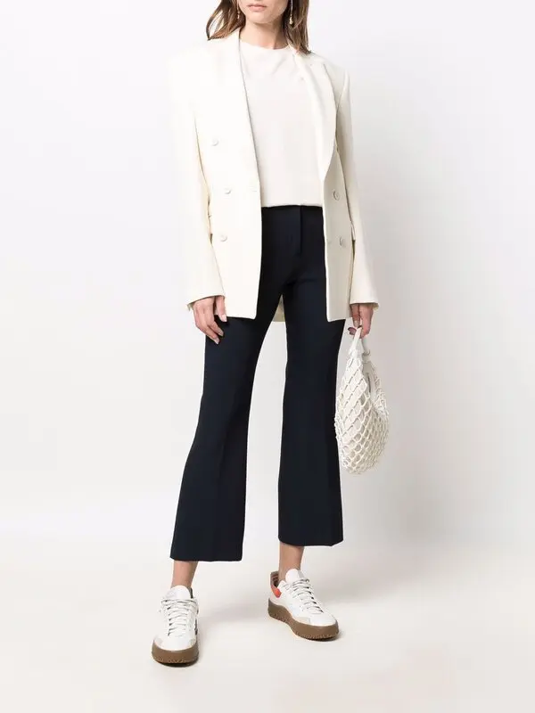 Seventy Cropped Tailored Trousers - Blue