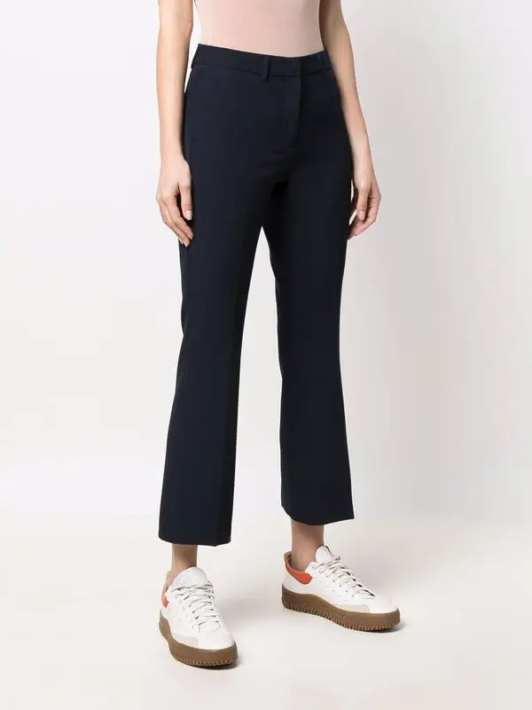 Seventy Cropped Tailored Trousers - Blue