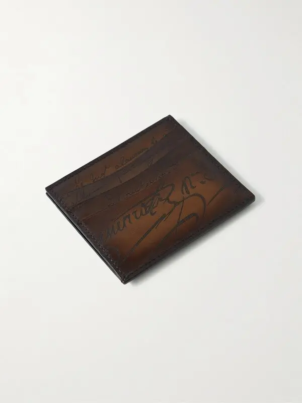 Berluti Bambou Scritto Venezia Leather Cardholder