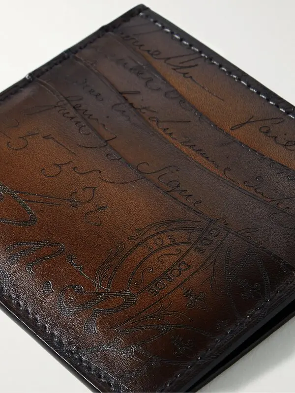Berluti Bambou Scritto Venezia Leather Cardholder