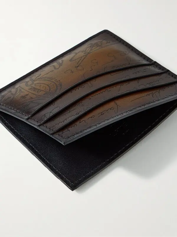 Berluti Bambou Scritto Venezia Leather Cardholder