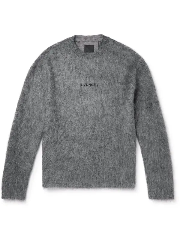 Givenchy Chito Printed Mohair-Blend Jacquard Sweater L