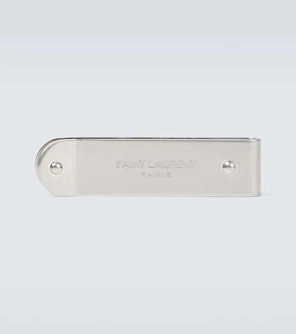 Saint Laurent Metal Money Clip - Silver