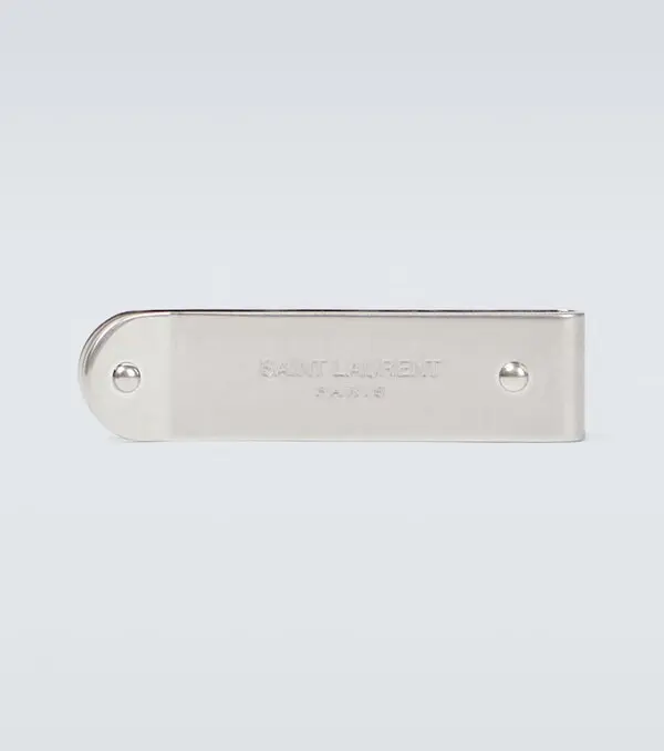 Saint Laurent Metal Money Clip - Silver