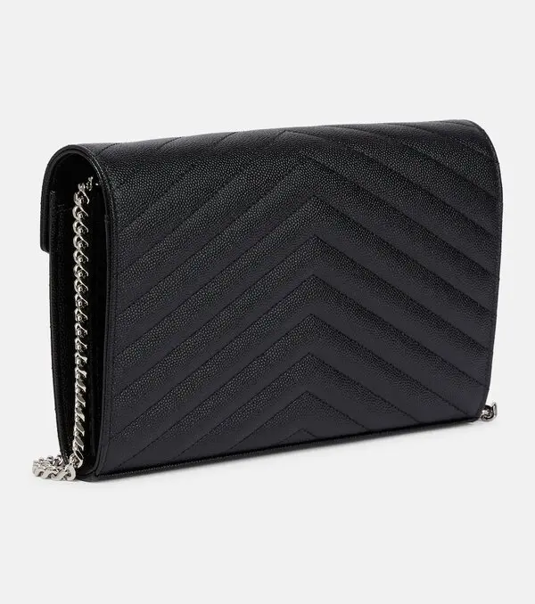 Saint Laurent Cassandre Matelassé Leather Bag - Black