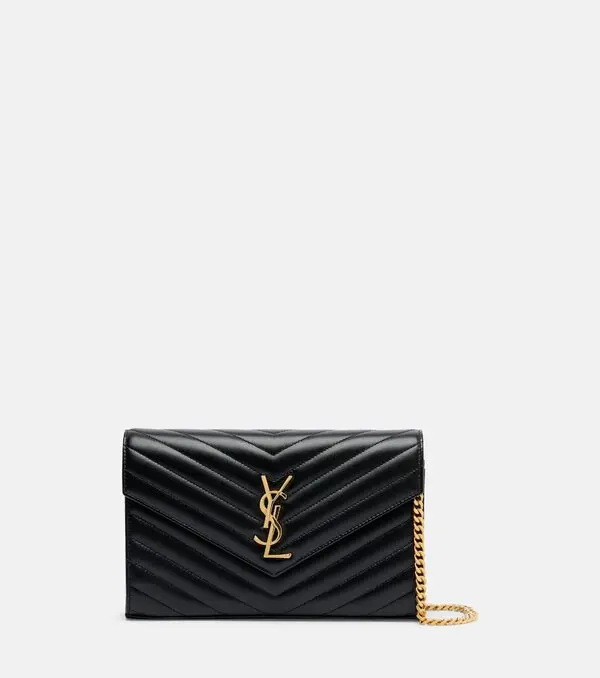 Saint Laurent Cassandre Matelassé Leather Bag - Black