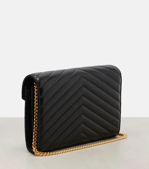 Saint Laurent Cassandre Matelassé Leather Bag - Black
