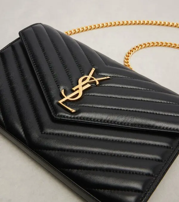 Saint Laurent Cassandre Matelassé Leather Bag - Black