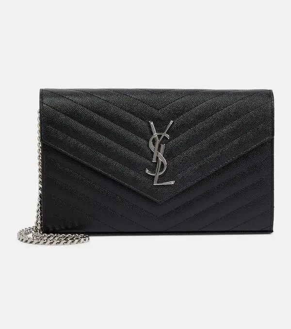 Saint Laurent Cassandre Matelassé Leather Bag - Black