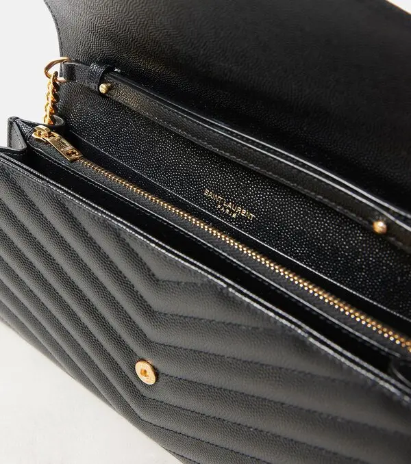 Saint Laurent Cassandre Matelassé Leather Bag - Black