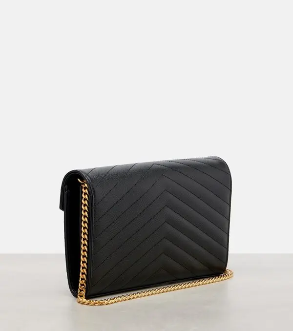 Saint Laurent Cassandre Matelassé Leather Bag - Black