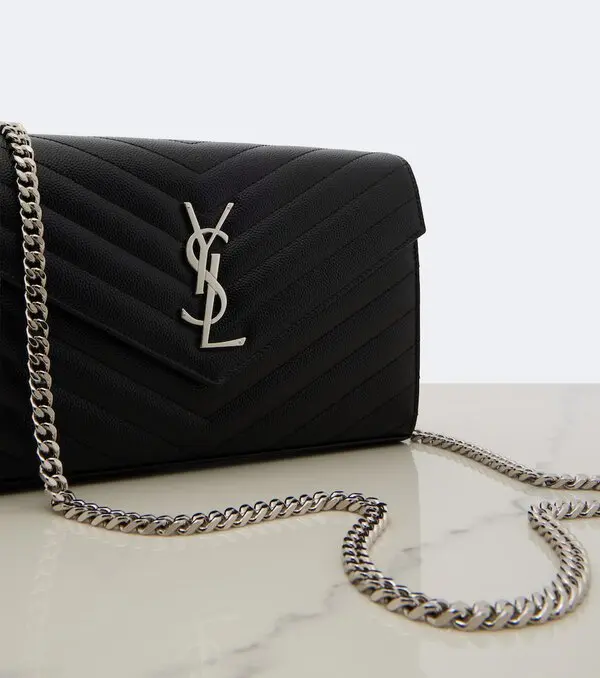 Saint Laurent Cassandre Matelassé Leather Bag - Black