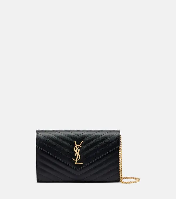 Saint Laurent Cassandre Matelassé Leather Bag - Black