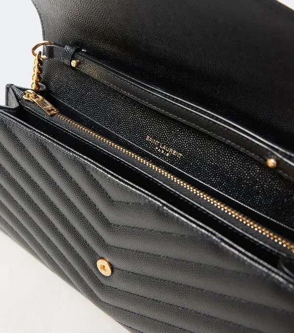 Saint Laurent Cassandre Matelassé Leather Bag - Black