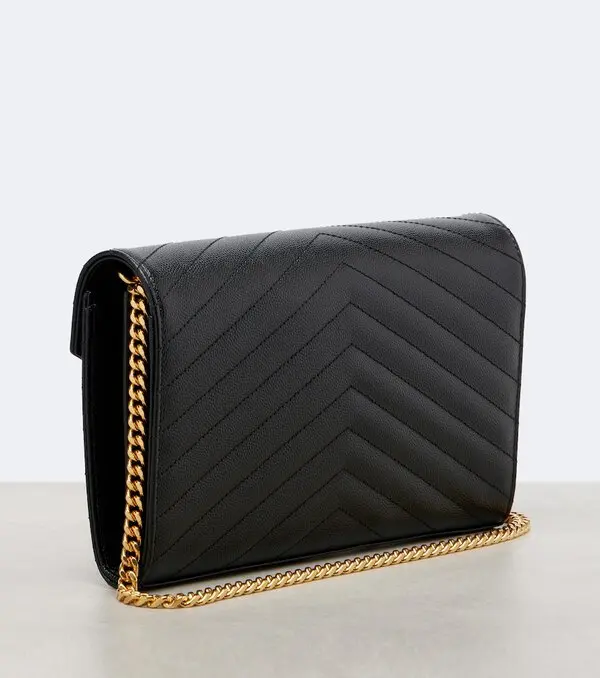 Saint Laurent Cassandre Matelassé Leather Bag - Black