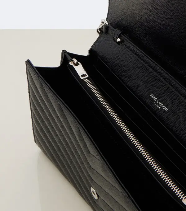 Saint Laurent Cassandre Matelassé Leather Bag - Black