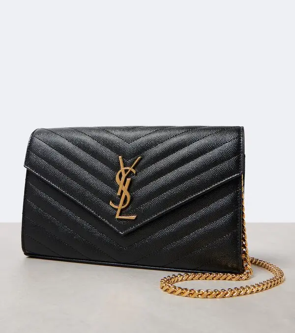 Saint Laurent Cassandre Matelassé Leather Bag - Black
