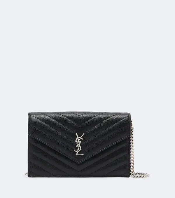 Saint Laurent Cassandre Matelassé Leather Bag - Grey