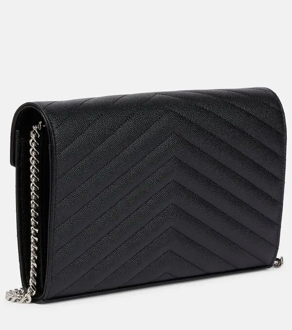 Saint Laurent Cassandre Matelassé Leather Bag - Black