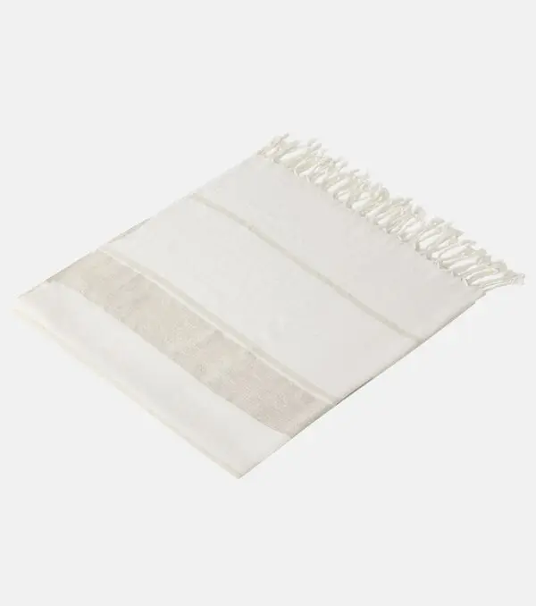 Brunello Cucinelli Striped Linen-blend Blanket