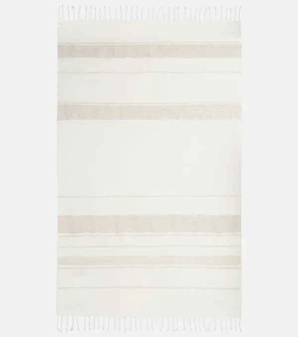 Brunello Cucinelli Striped Linen-blend Blanket