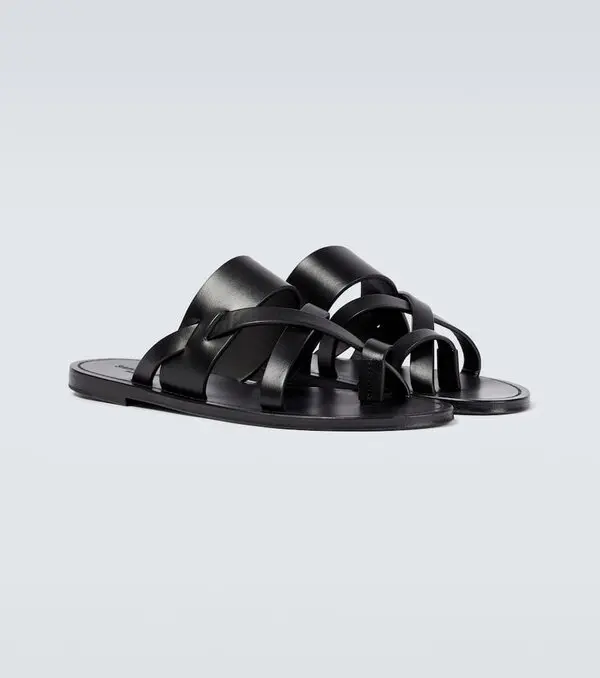 Saint Laurent Culver Leather Sandals