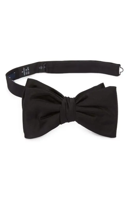 Thom Sweeney Silk Bow Tie - Black