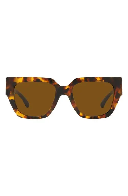 Versace 53mm Square Sunglasses - Havana/dark Bronze